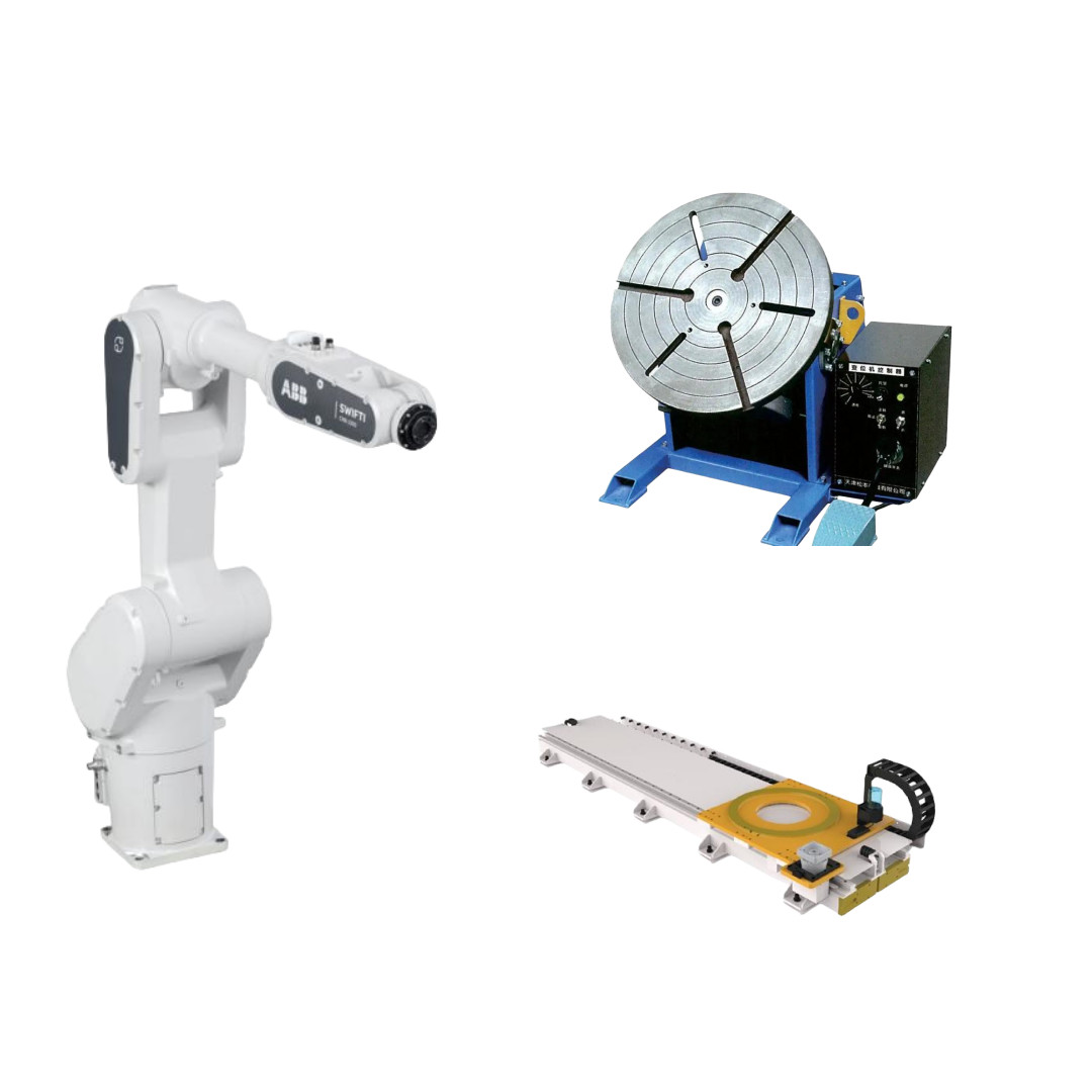 6 assi ABB CRB 1300-11 Braccio robot con rotaie guida e manipolatore ...